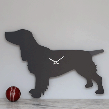 Spaniel Clock With Wagging Tail - Black – The Labrador Company