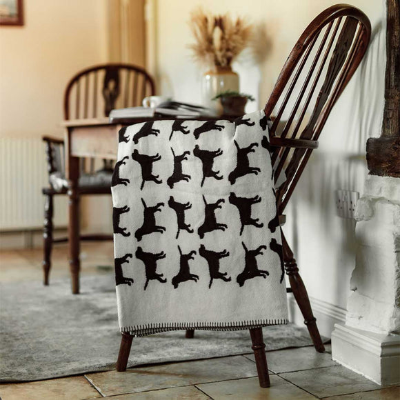 Black & Cream Reversible Labrador Throw – The Labrador Company