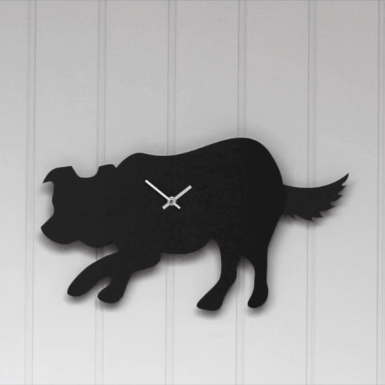 Border Collie Clock With Wagging Tail – The Labrador Company